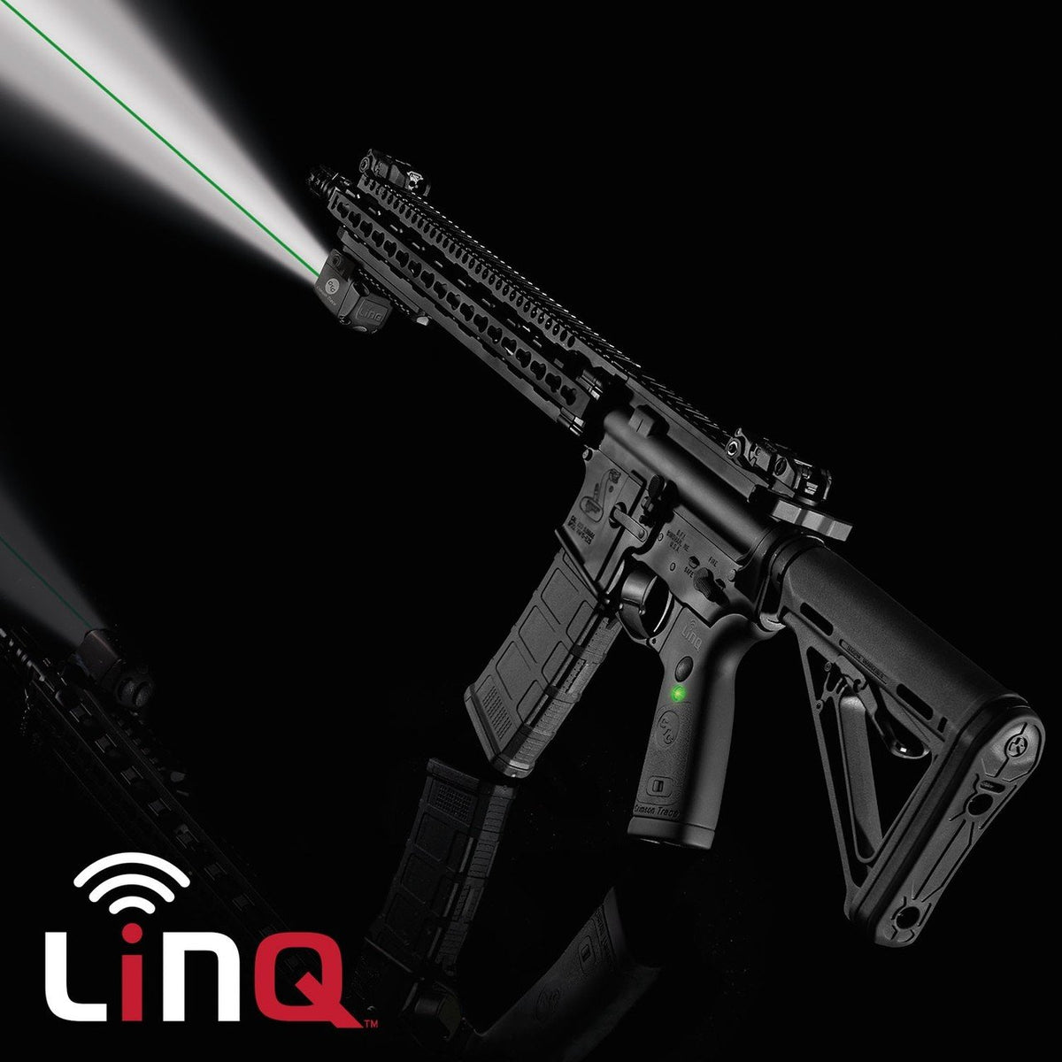 LINQ Wireless Green Laser Sight & Tactical Light For AR-Type Rifles ...